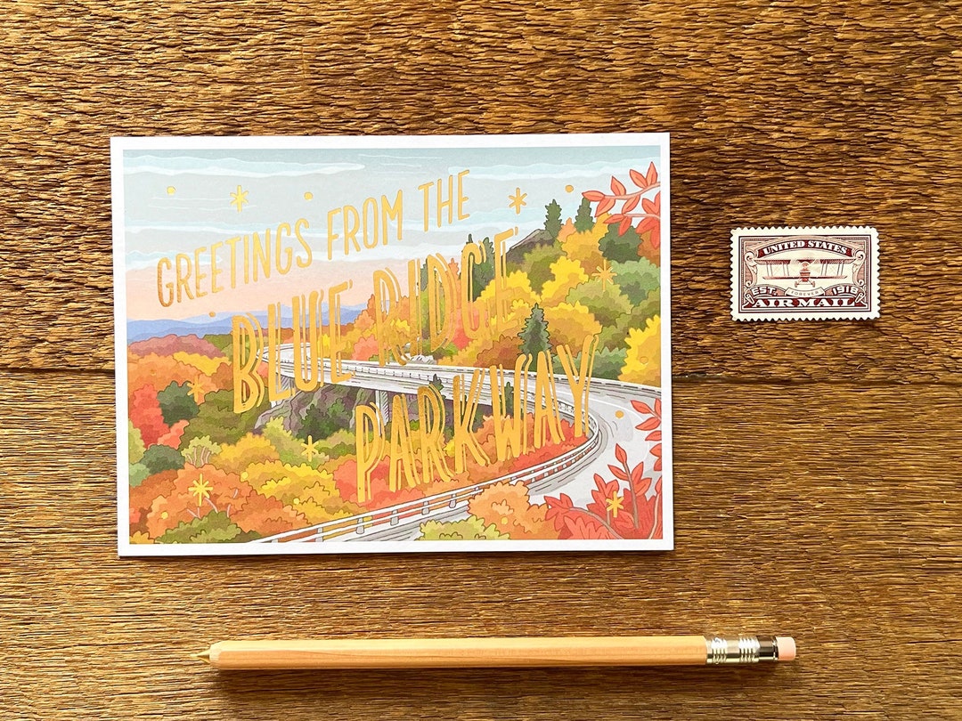 Blue Ridge Parkway Postcard, Greetings From the Blue Ridge Parkway ...