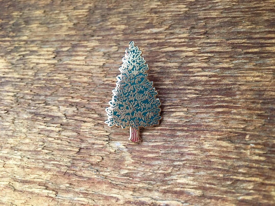 Pine Tree Enamel Pin, Outdoors Enamel Pin, Single Hard Enamel Pin With ...