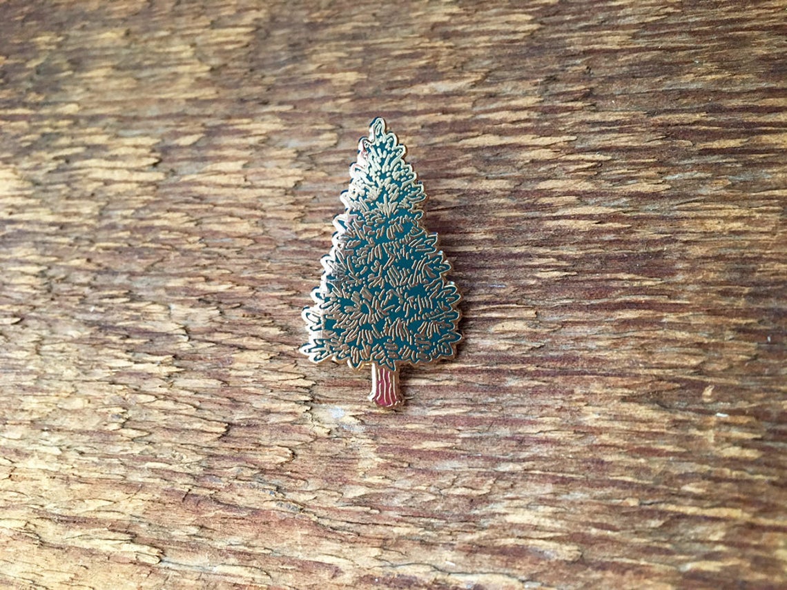 Pine Tree Enamel Pin Outdoors Enamel Pin Single Hard Enamel | Etsy