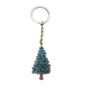 Pine Tree Enamel Keychain, Pine Keychain, Single Hard Enamel Keychain ...