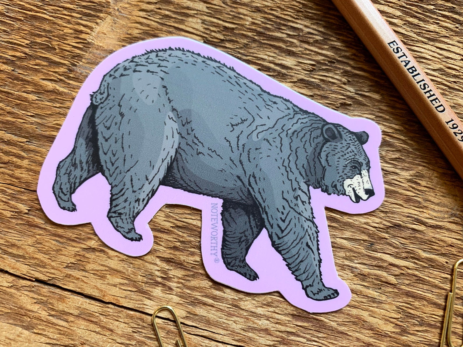 Black Bear Sticker Bear Sticker Single Die Cut Vinyl Sticker - Etsy