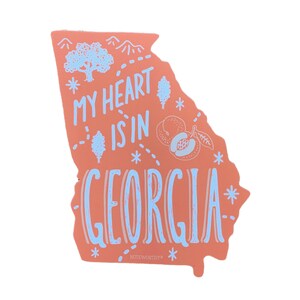 Georgia Sticker Georgia State Sticker Bumper Sticker Single - Etsy