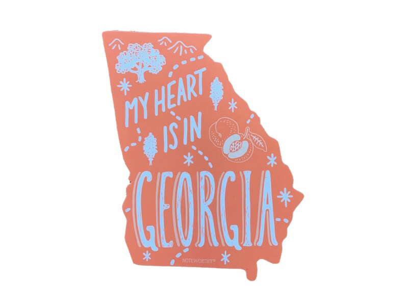 Georgia Sticker Georgia State Sticker Bumper Sticker Single - Etsy