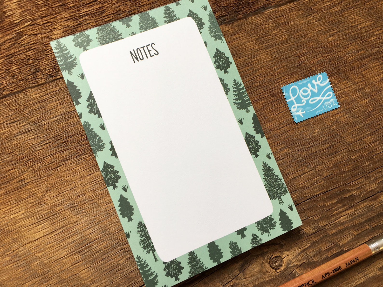 Tree Pocket Notepad Pine Tree Notes Office Supplies 3.5 X - Etsy