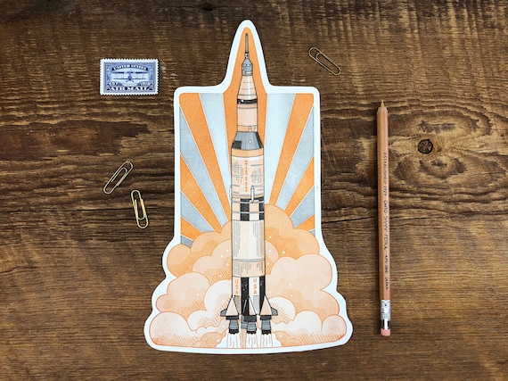 Saturn V Rocket Postcard Rocket Ship Postcard NASA Postcard | Etsy