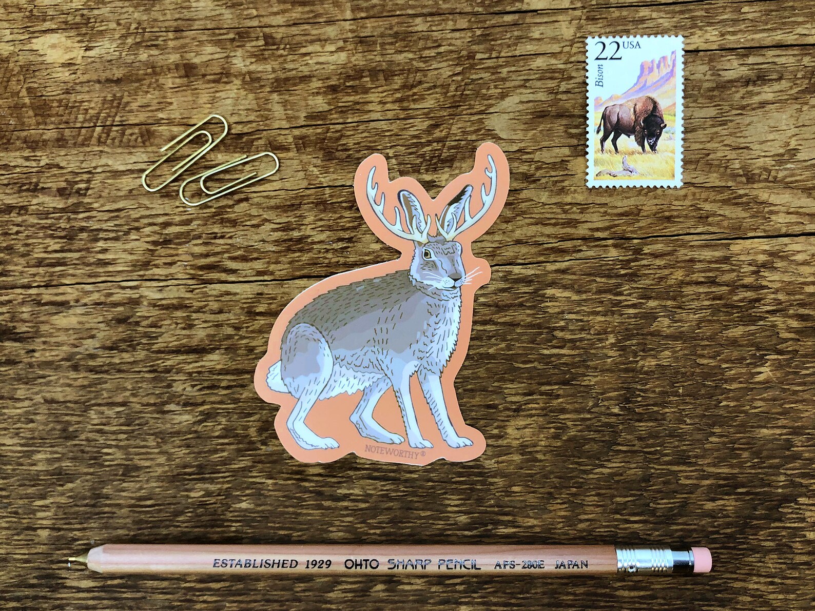 Jackalope Sticker Outdoors Sticker Single Die Cut Vinyl - Etsy