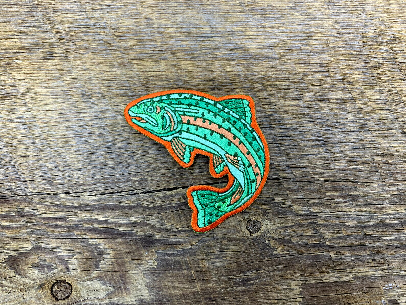Trout Patch Fishing Patch Rainbow Trout Patch Single | Etsy
