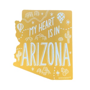 Arizona Sticker, Arizona State Sticker, Single Die Cut Vinyl Sticker - Etsy