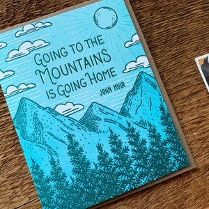 John Muir Quote, Encouragement Card, Mountain Card, Outdoors Card ...