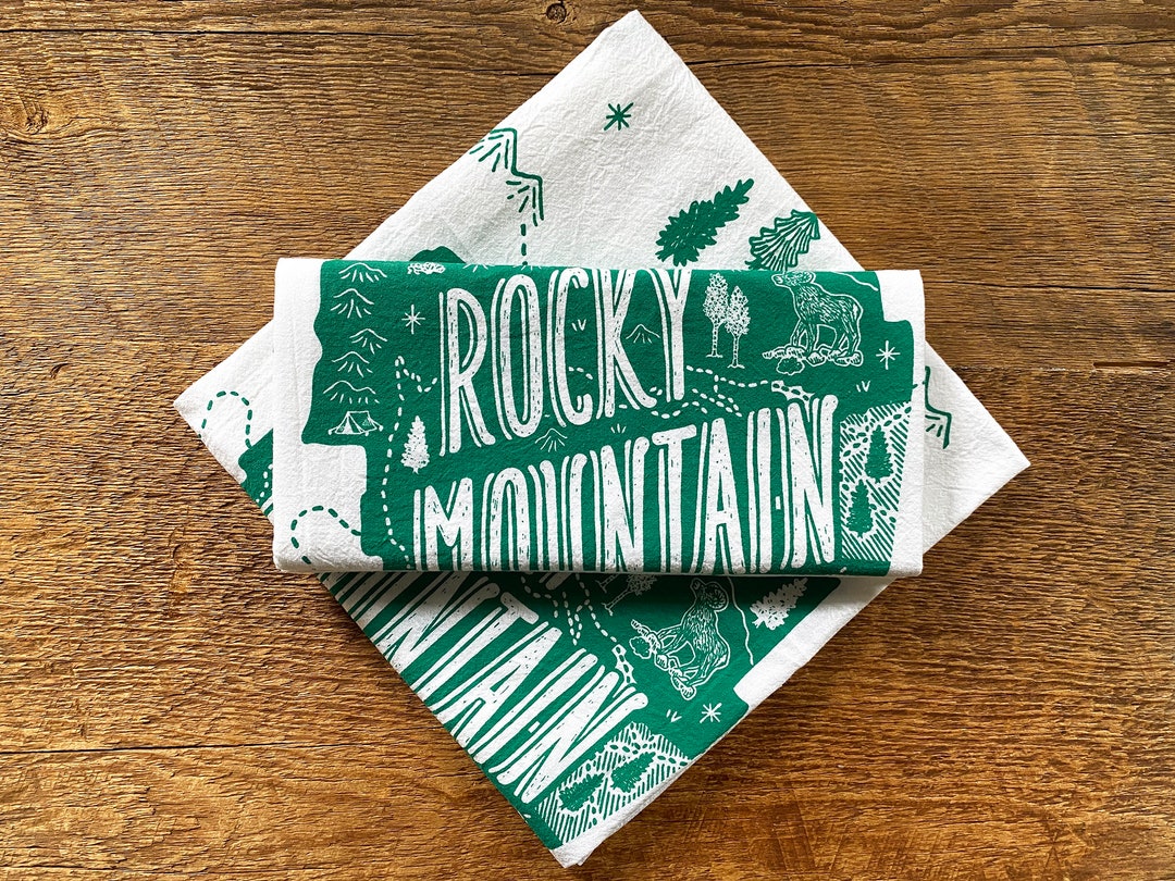 Rocky Mountain Tea Towel, Rocky Mountain National Park, Single Screen ...