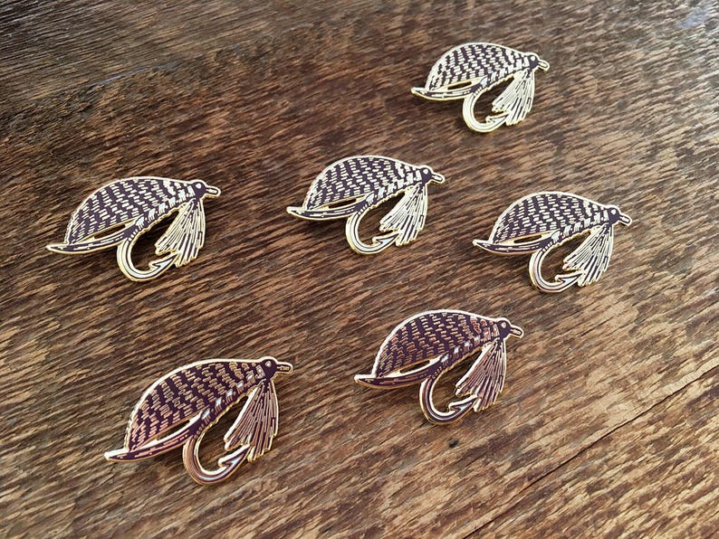 Fly Fishing Enamel Pin Fishing Fly Enamel Pin Single Hard | Etsy