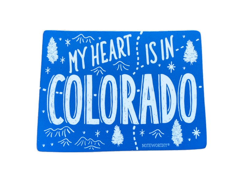 Colorado Sticker Colorado State Map Sticker Bumper Sticker - Etsy
