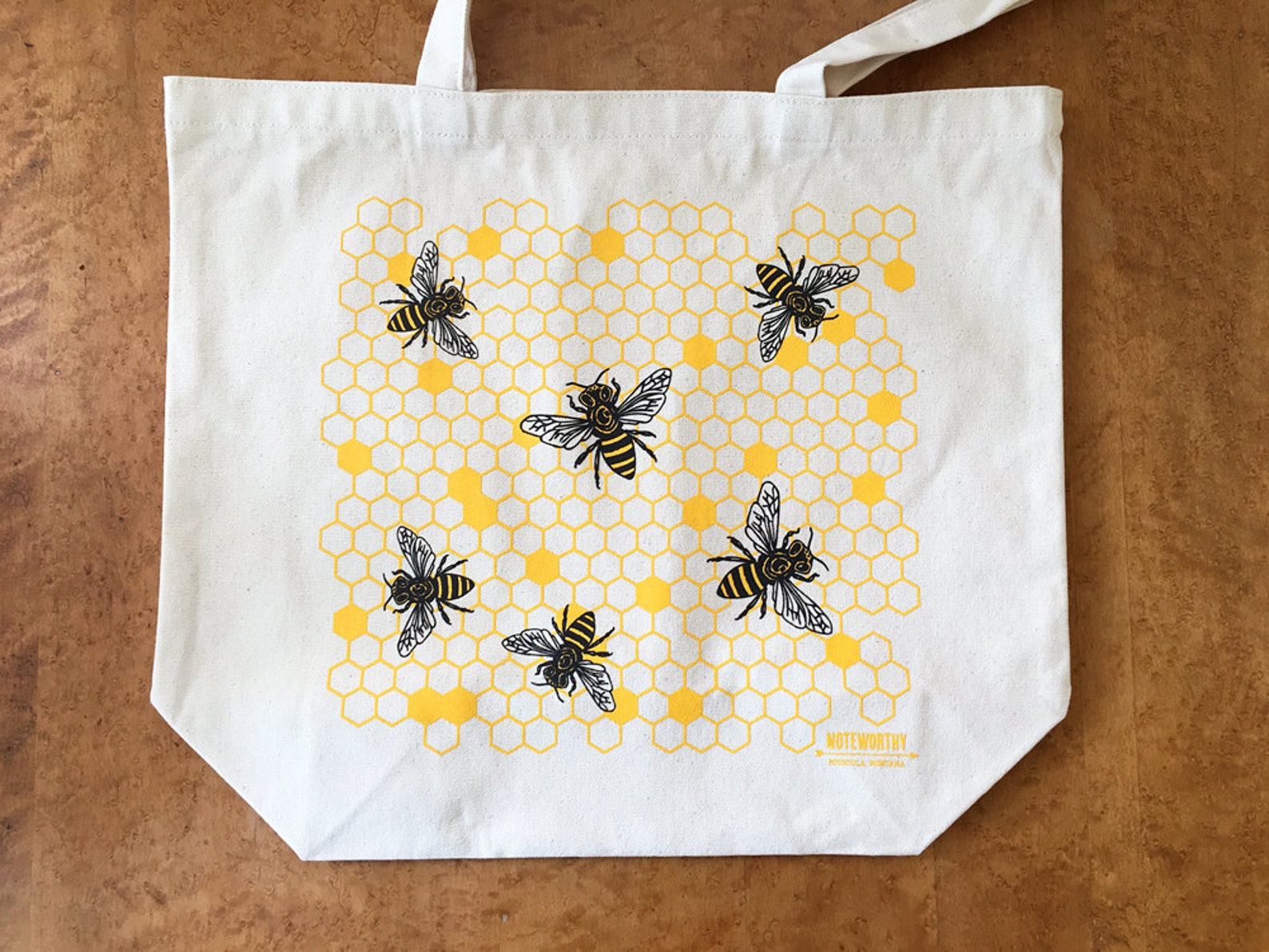 Honey Bee Tote Bag Large Screen Printed Tote Bag - Etsy
