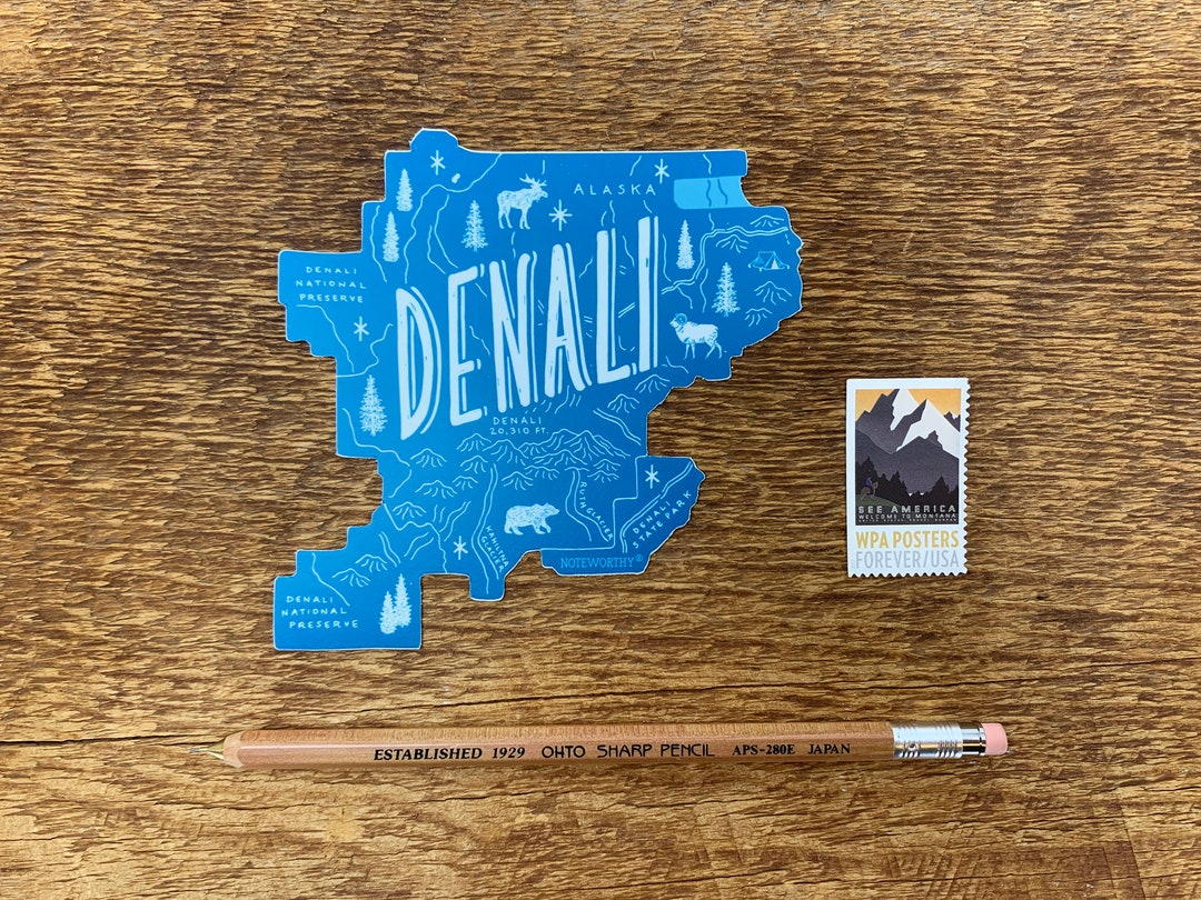 Denali Sticker, Denali National Park Sticker, Single Die Cut Vinyl ...