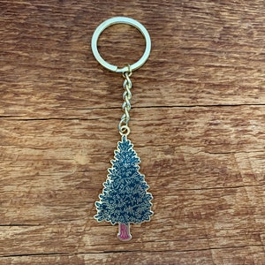 Pine Tree Enamel Keychain, Pine Keychain, Single Hard Enamel Keychain ...