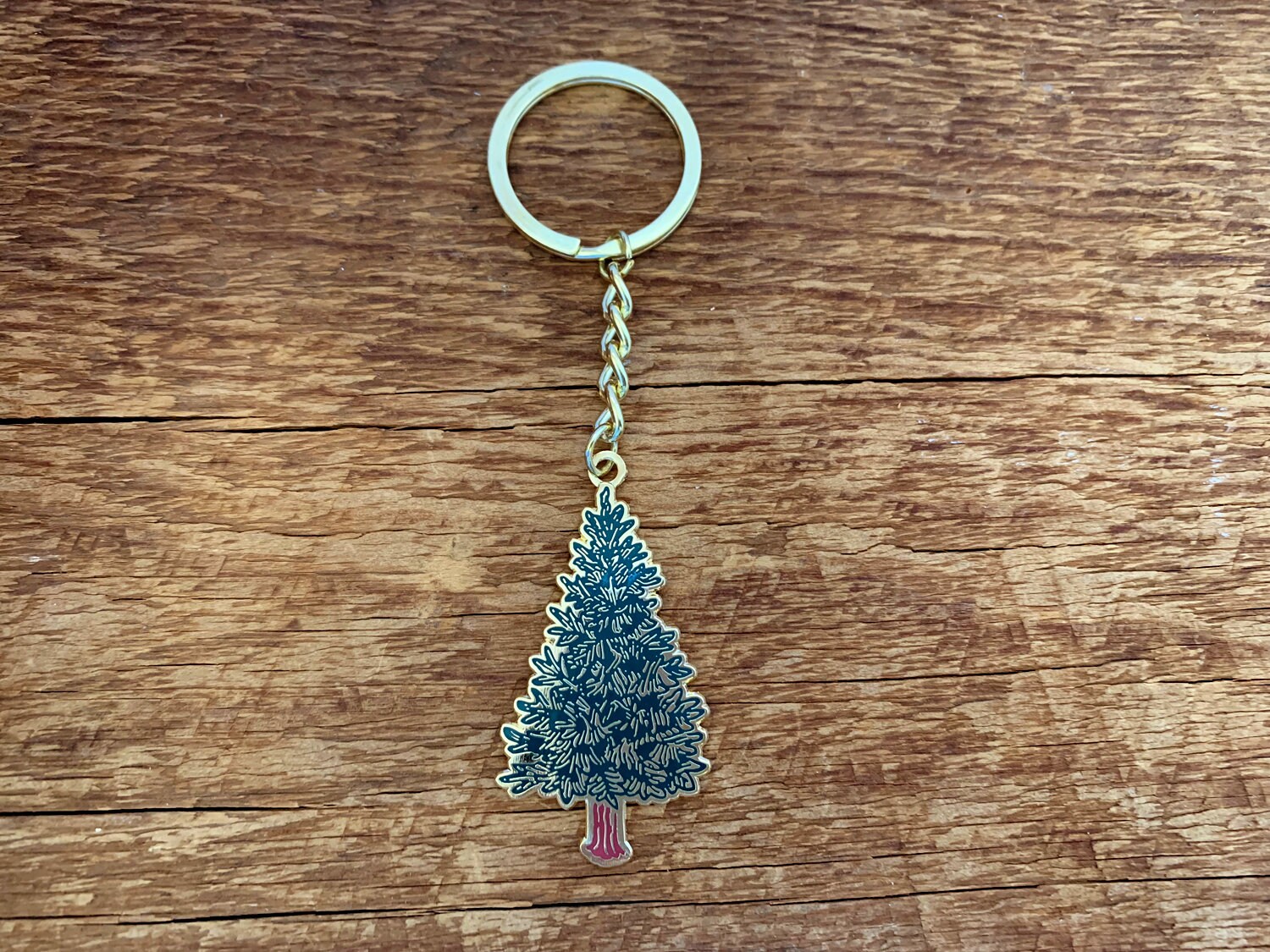 Pine Tree Enamel Keychain Pine Keychain Single Hard Enamel | Etsy