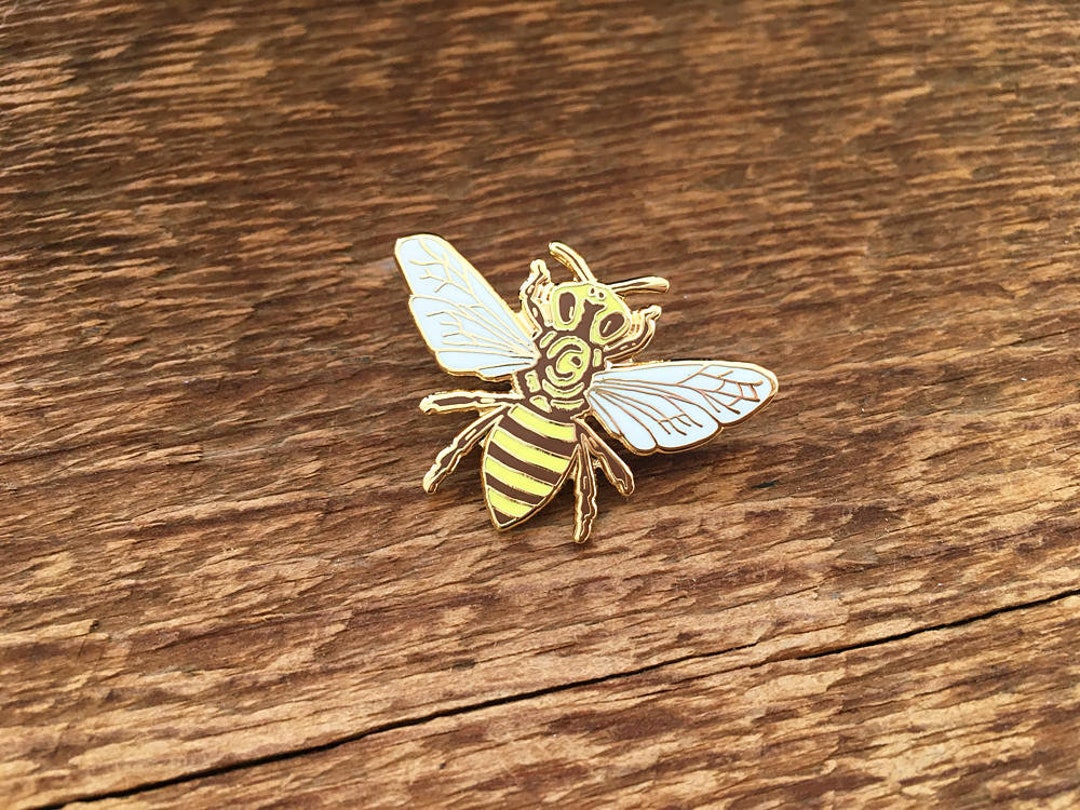 Honey Bee Enamel Pin, Bee Enamel Pin, Single Hard Enamel Pin With ...