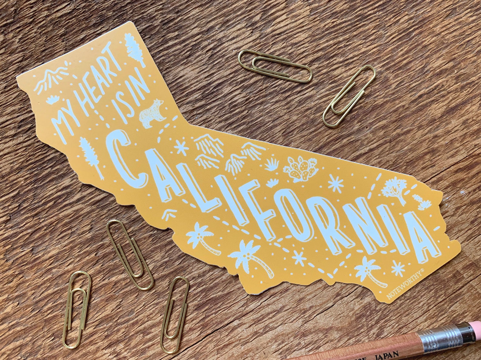 California Sticker California State Sticker Bumper Sticker | Etsy