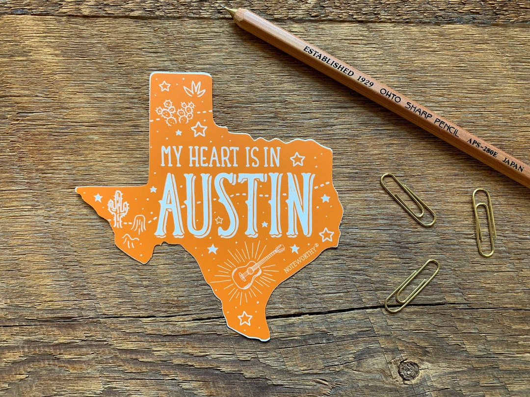 Austin Sticker, Austin Texas Sticker, Single Die Cut Vinyl Sticker - Etsy