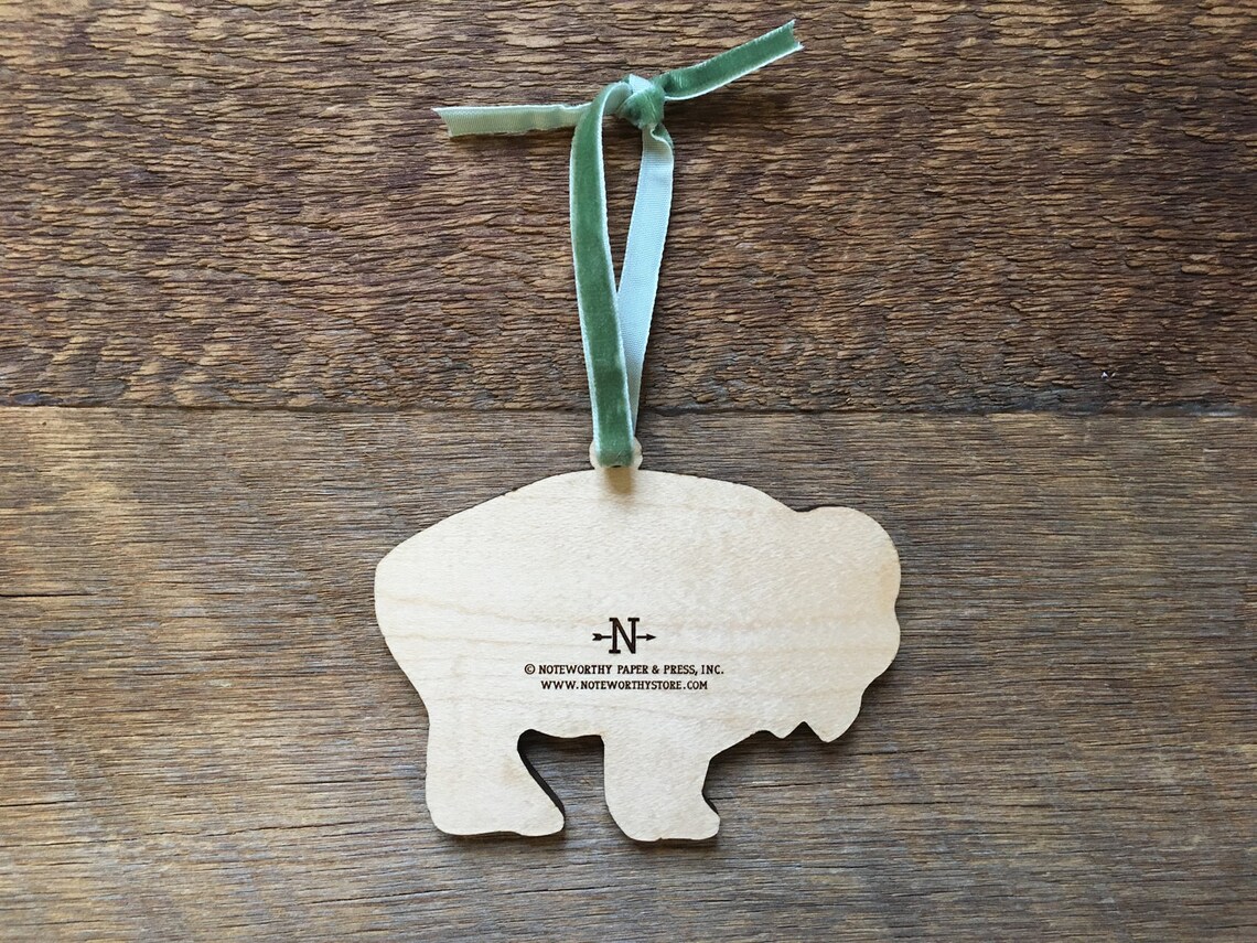 Bison Ornament, Buffalo Christmas Ornament, Laser Cut Wood Ornament - Etsy