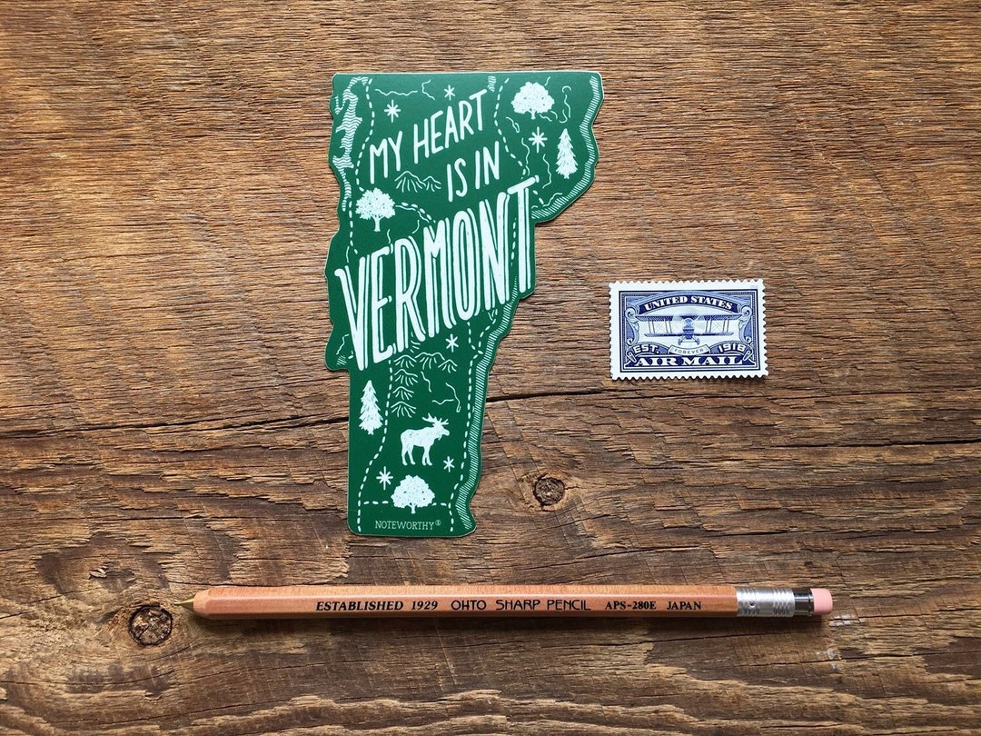 Vermont Sticker, Vermont State Sticker, Single Die Cut Vinyl Sticker - Etsy