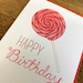 Happy Birthday Lollipop Card, Kid's Birthday Card, Letterpress Folded ...