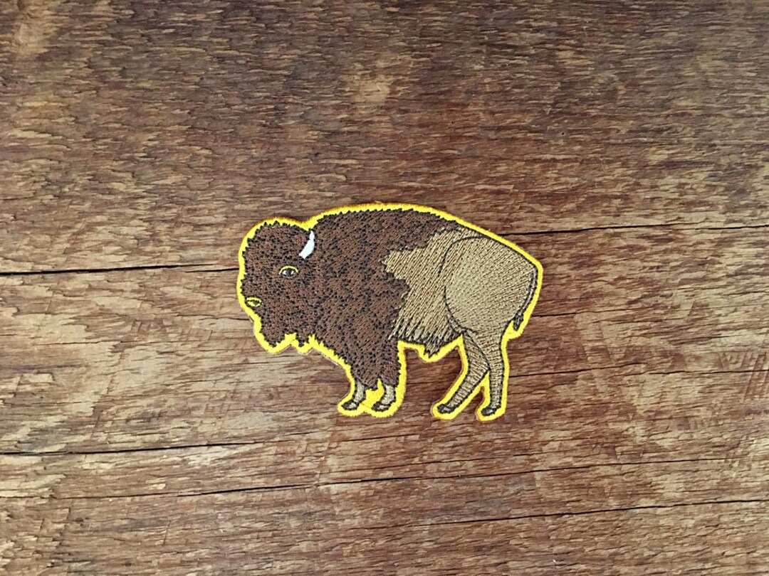 Bison Patch, Buffalo Patch, Explore Patch, Single Embroidered Patch With Iron-on Back - Etsy
