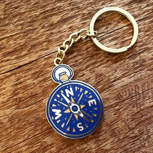 Compass Enamel Keychain, Explore Keychain, Single Hard Enamel Keychain ...