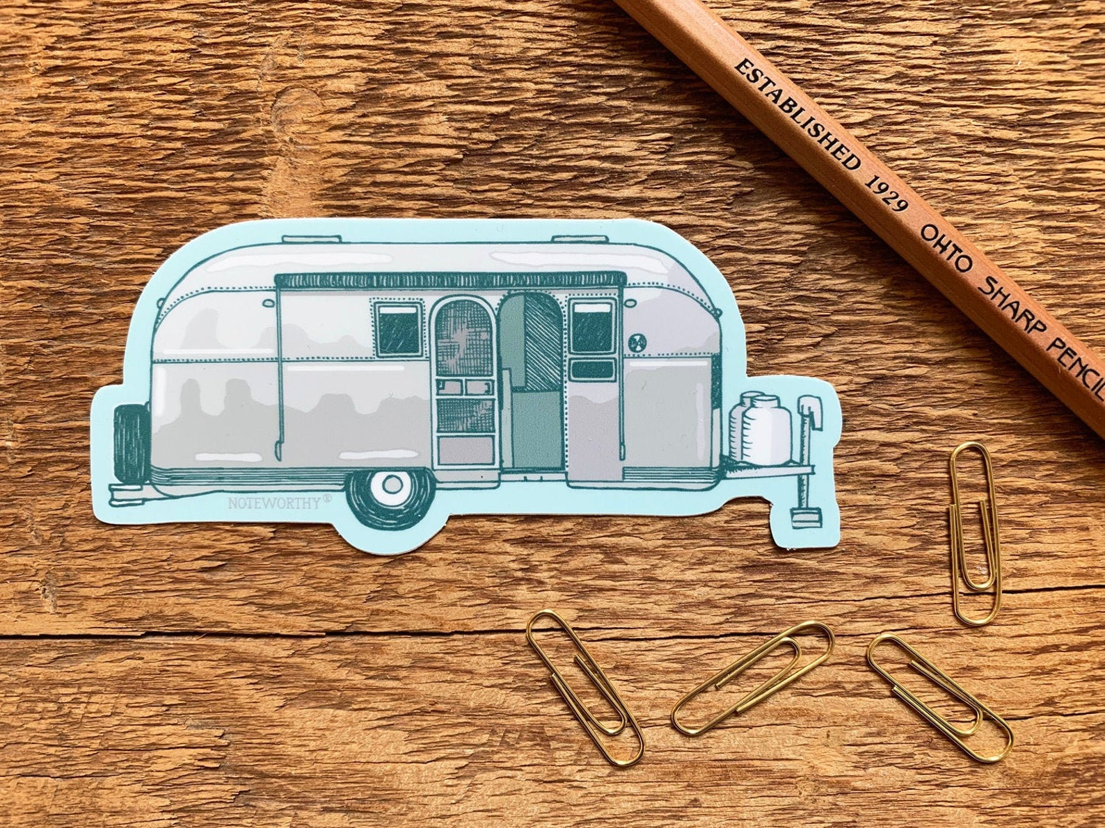 Silver Camper Sticker Vintage Camper Sticker Camping | Etsy