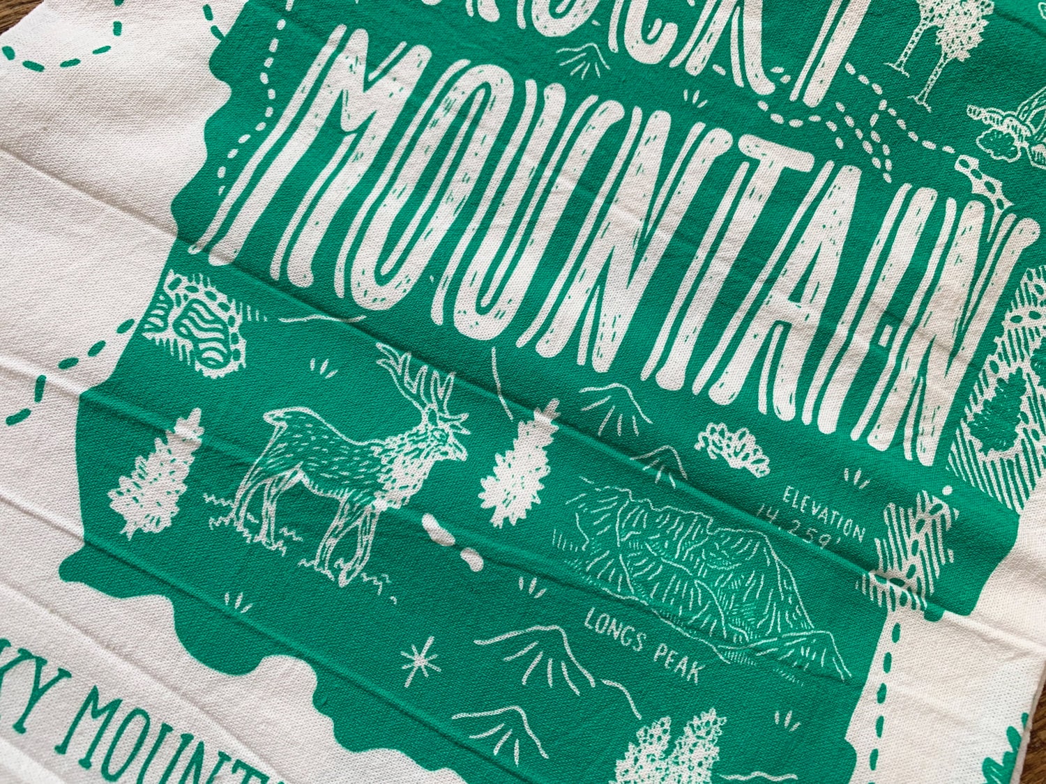 Rocky Mountain Tea Towel, Rocky Mountain National Park, Single Screen ...