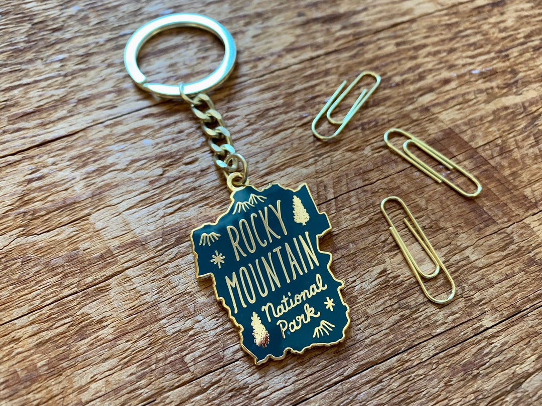 Rocky Mountain Enamel Keychain, Rocky Mountain National Park Map ...