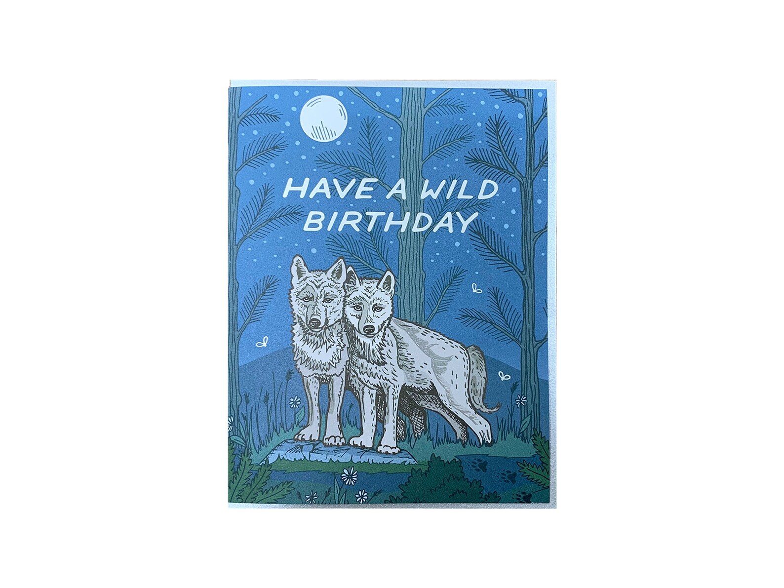 Wild Wolves Birthday Card Wild Birthday Card Foil Printed - Etsy