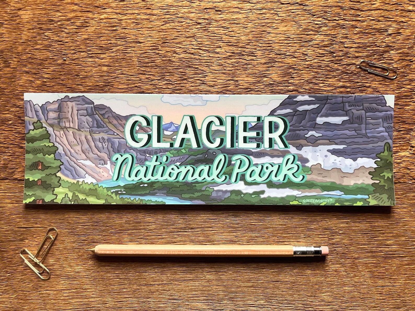 Glacier National Park Bumper Sticker, Glacier Sticker, Bumper Sticker ...
