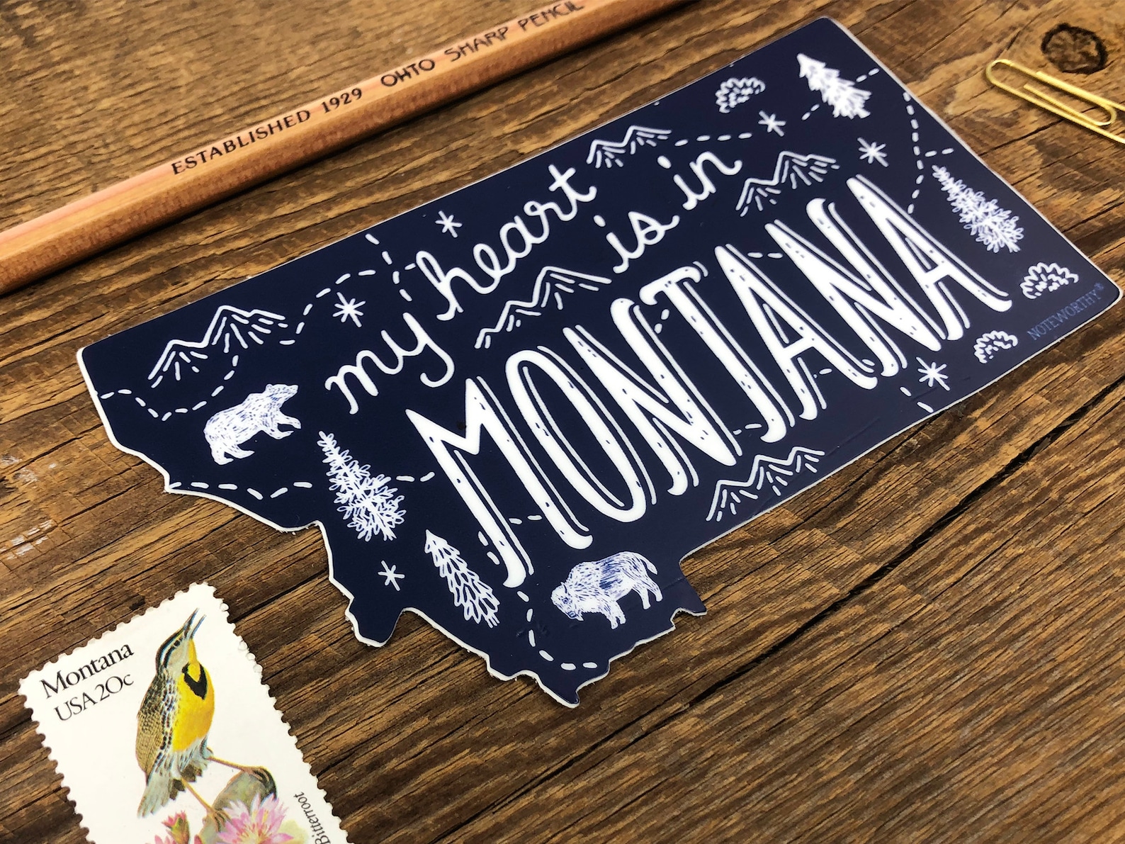 Montana Sticker Montana State Sticker Bumper Sticker Single - Etsy