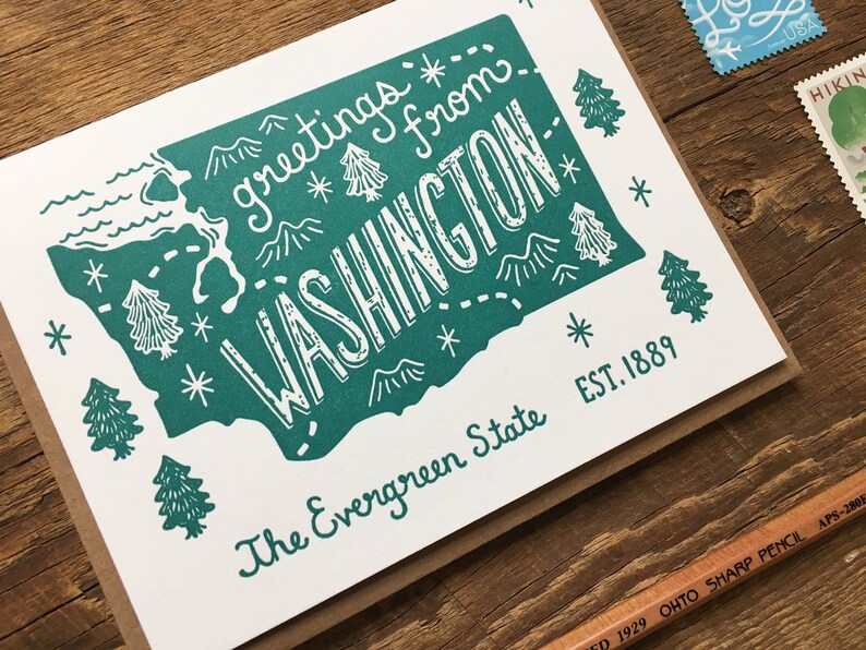 Washington Greeting Card, Greetings From Washington, Boxed Set of ...