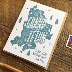 Grand Teton National Park Greeting Card, Boxed Set of 6, A2 Folded Note ...