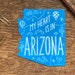 Arizona Sticker Arizona State Sticker Bumper Sticker Single - Etsy