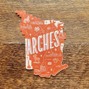 Arches Sticker, Arches National Park Sticker, Single Die Cut Vinyl ...