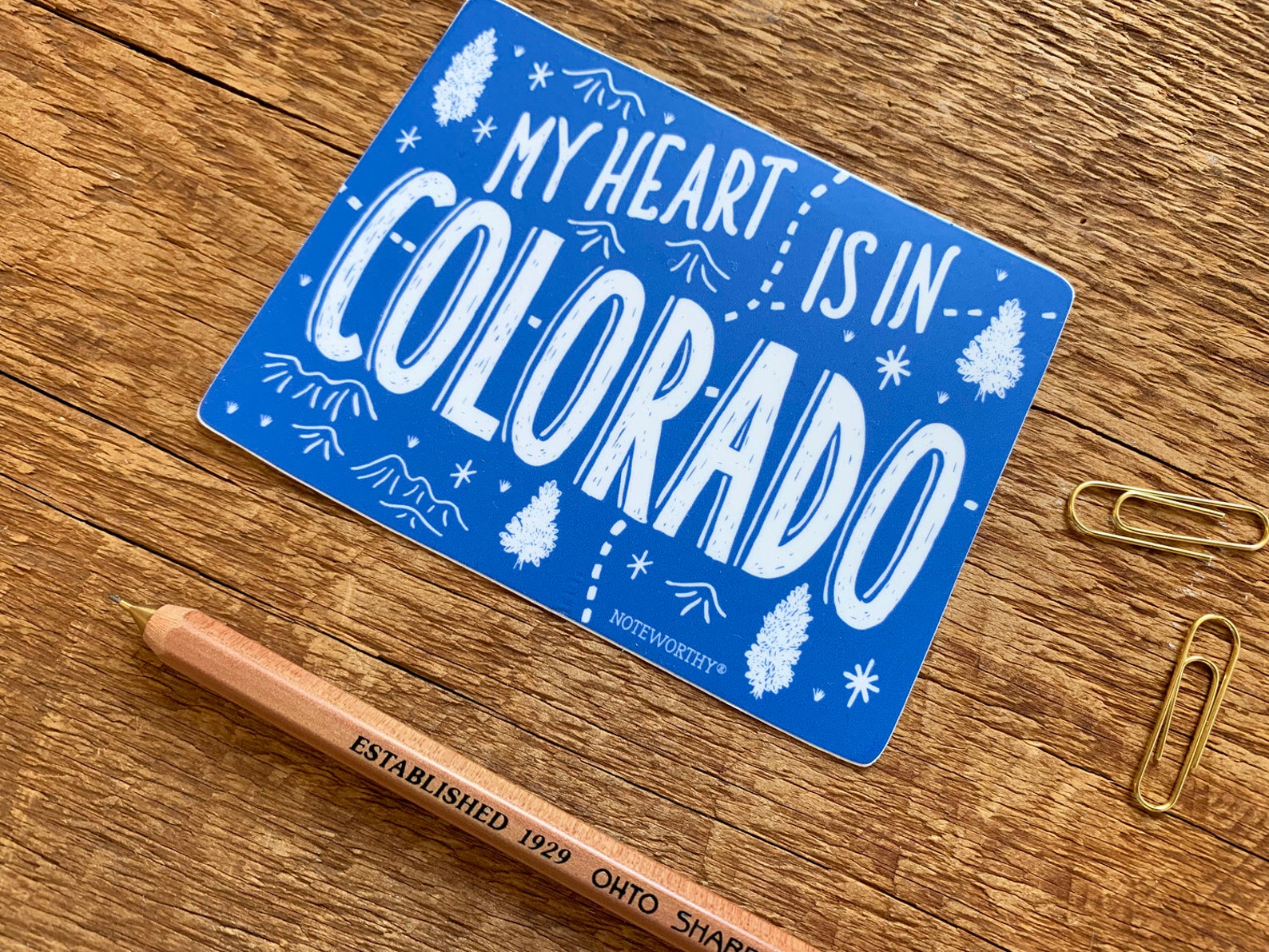 Colorado Sticker Colorado State Map Sticker Bumper Sticker - Etsy
