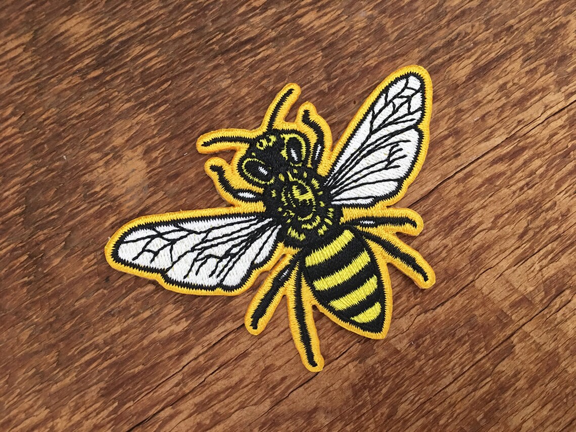 Honey Bee Patch Single Embroidered Patch With Iron-on Back | Etsy