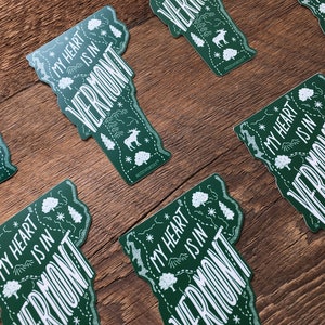 Vermont Sticker, Vermont State Sticker, Single Die Cut Vinyl Sticker - Etsy