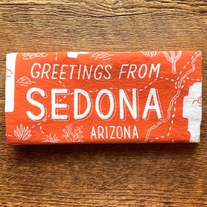 Sedona Arizona Tea Towel, Sedona Tea Towel, Single Screen Printed ...