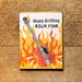 Happy Birthday Rock Star, Birthday Card Folded Card, Blank Inside - Etsy