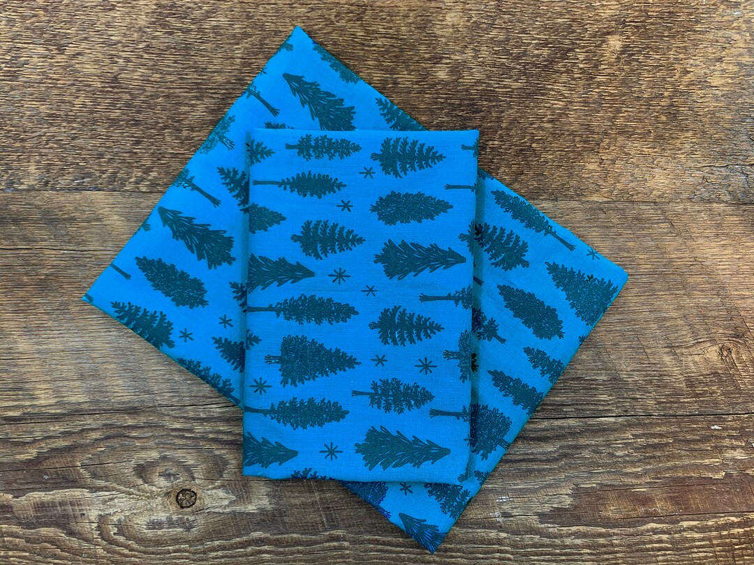 Trees Bandana, Pine Trees Pattern, Made in the USA, Single Screen ...