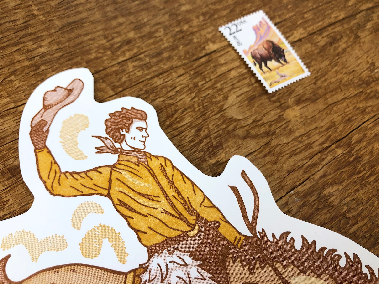 Bucking Bronco Postcard, Howdy Pardner, Cowboy Postcard, Bucking Bronco ...