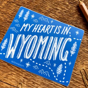 Wyoming Sticker, Wyoming State Map Sticker, Single Die Cut Vinyl ...