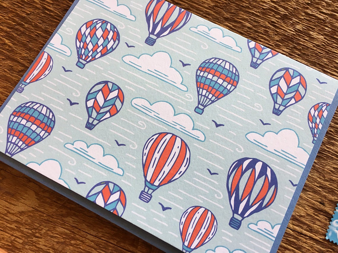 Hot Air Balloons Adventure Cards Boxed Cards Stationery | Etsy