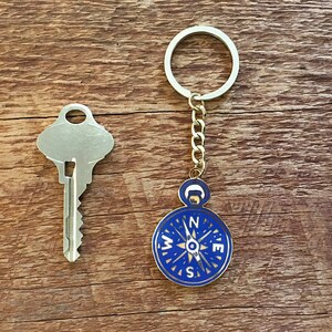 Compass Enamel Keychain, Explore Keychain, Single Hard Enamel Keychain ...