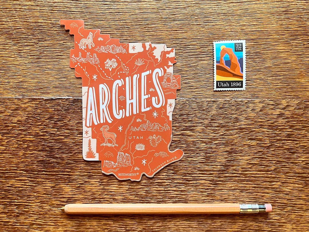 Arches Sticker, Arches National Park Sticker, Single Die Cut Vinyl ...