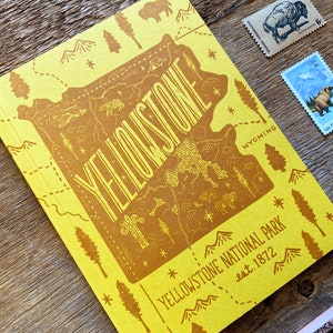 Yellowstone National Park Map Journal, Blank Journal, Outdoors ...